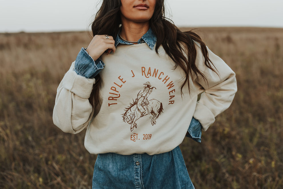 The Triple J Brand Crewneck – Triple J Ranchwear
