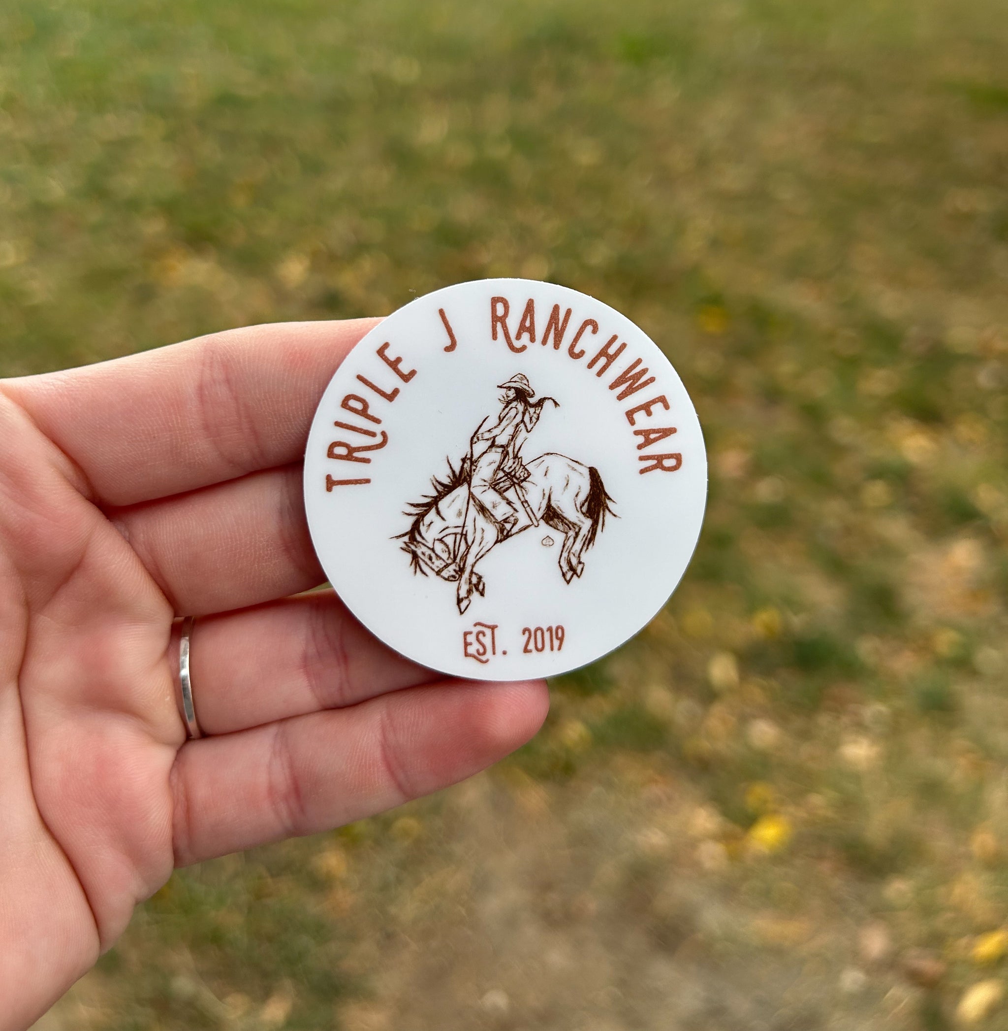 Triple J Logo Sticker – Triple J Ranchwear